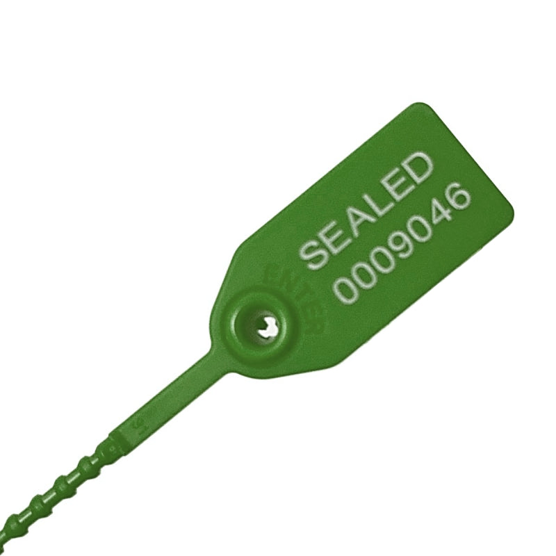 9 Inch - Pull Tight Serialized Tamper Evident Zip Tie Seals - 20 Lbs S ...