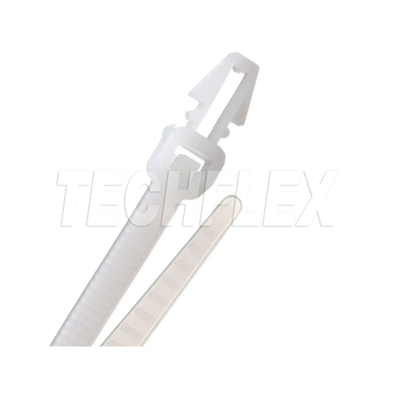7 Inch - Push Mount Zip Ties - Nylon - Natural - 50 Lbs Strength - 100 — ziptieszone.com