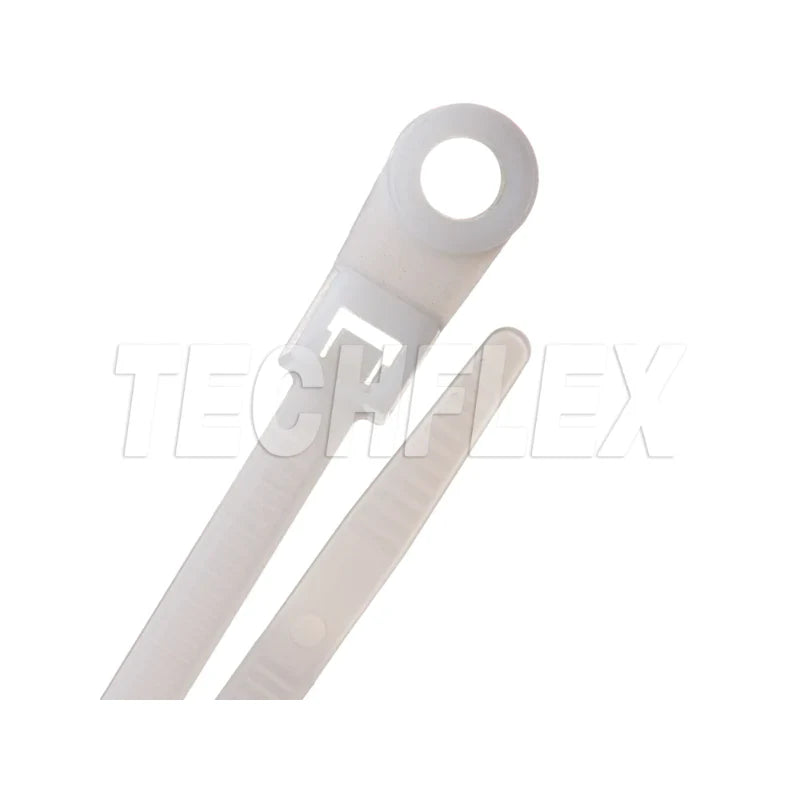 14 Inch - Mounting Hole Zip Ties - Nylon - Natural - 120 lbs Tensile S — ziptieszone.com