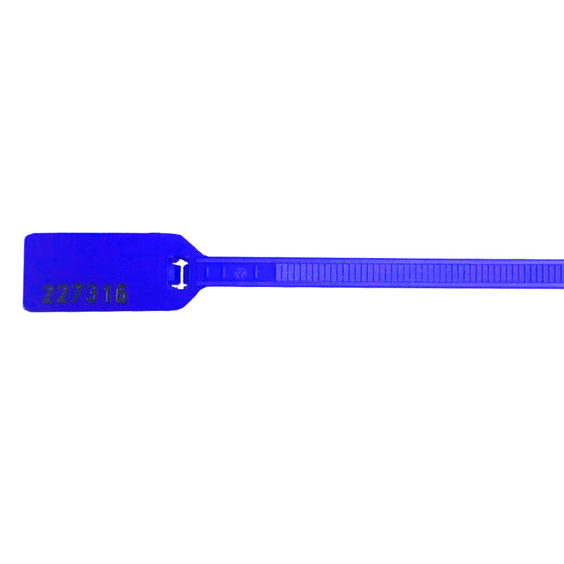 6 Inch - Serial Numbered Flag Zip Ties Tags - Blue - 100 Pcs ...